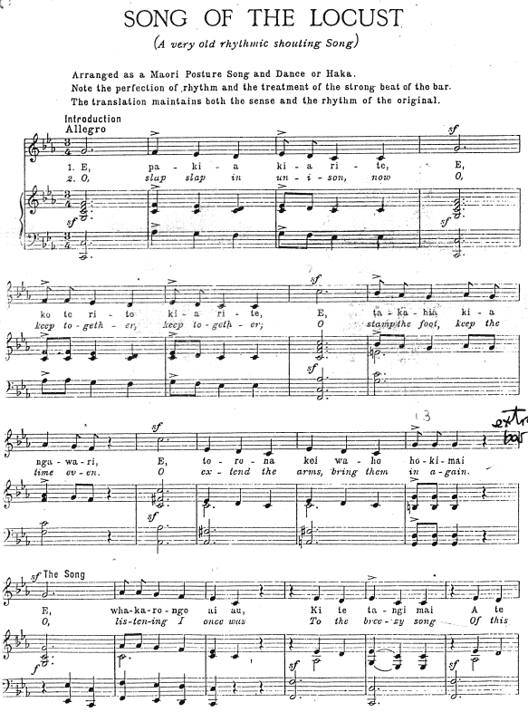 NZFolksong * Music score * Tarakihi